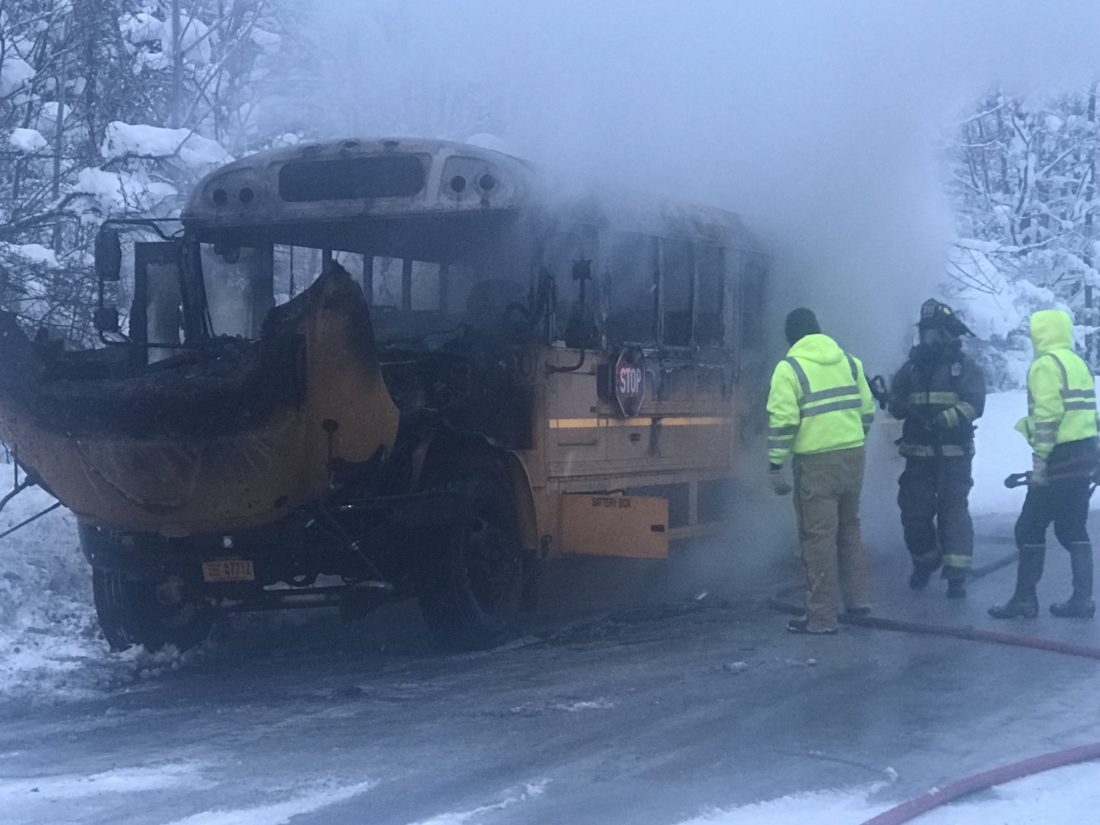 No one injured after bus catches fire | News, Sports, Jobs - Observer Today